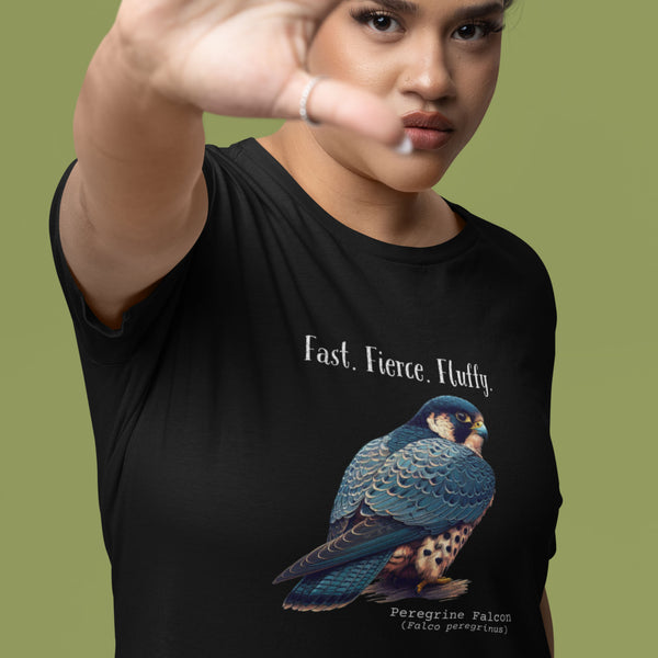 Fast Fierce Fluffy Peregrine Falcon Women's Relaxed T-Shirt | Bird ...