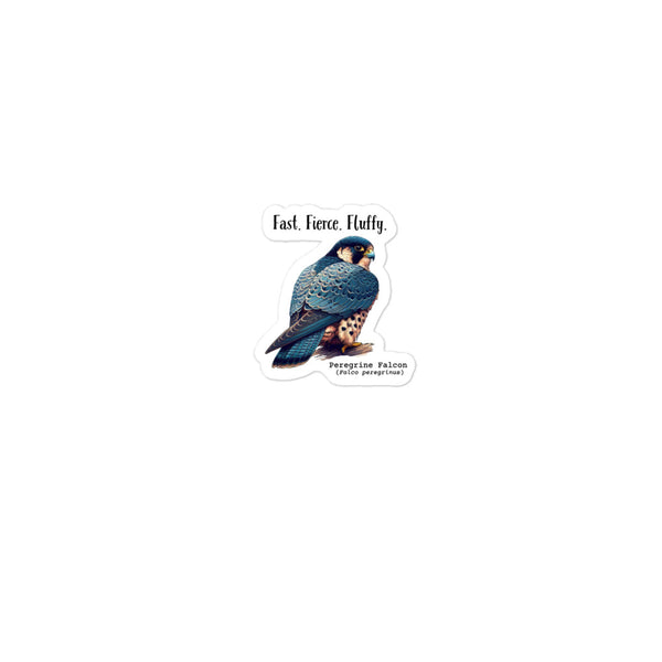 Fast Fierce Fluffy Peregrine Falcon Sticker | Premium Vinyl Decal ...