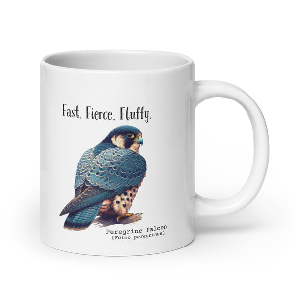Fast Fierce Fluffy Peregrine Falcon Mug | Raptor Gift | Bird Fluff ...