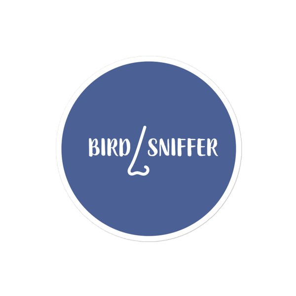 Bird Sniffer Sticker - Blue - Bird Fluff | Apparel and Gifts for ...